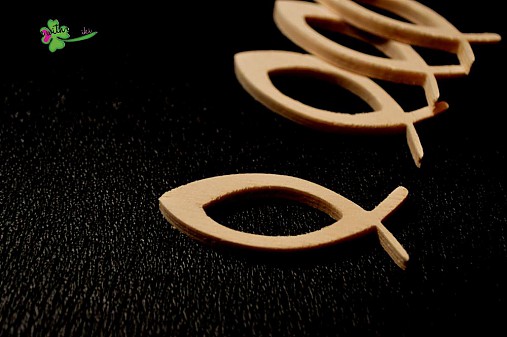 Drevený výsek - symbol rybka 5x1,8 cm / vikim - SAShE.sk