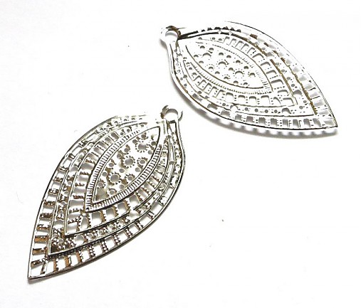 Filigránový list - striebro (1 ks) / DiMaHobby - SAShE.sk