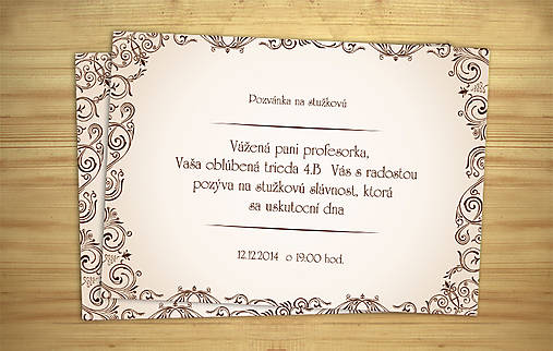 Pozvánka na stužkovú / ples / originalne-oznamko - SAShE.sk - Handmade ...