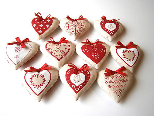 srdiečka s ľudovým motívom / kamART - SAShE.sk