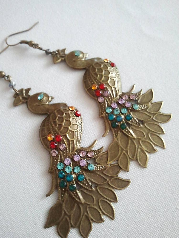 Pyšné pávice parádnice vykladané Swarovského kryštálikmi / Henulik ...