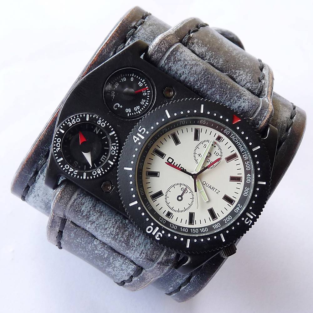 Pánske kožené hodinky modré / leon - SAShE.sk