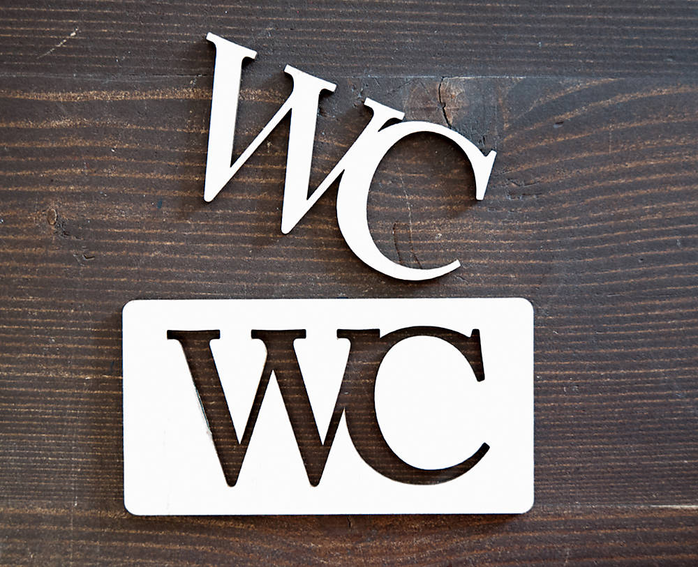 Nápis- WC Písmena / Malovanysvet - SAShE.sk