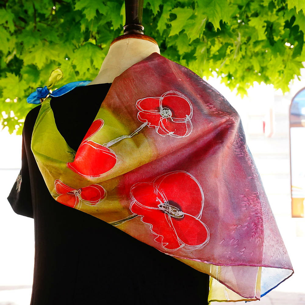 Hodvábna šatka Maky / zananet - SAShE.sk