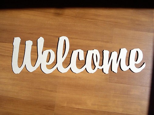 Drevený nápis Welcome / dekor-drevo - SAShE.sk