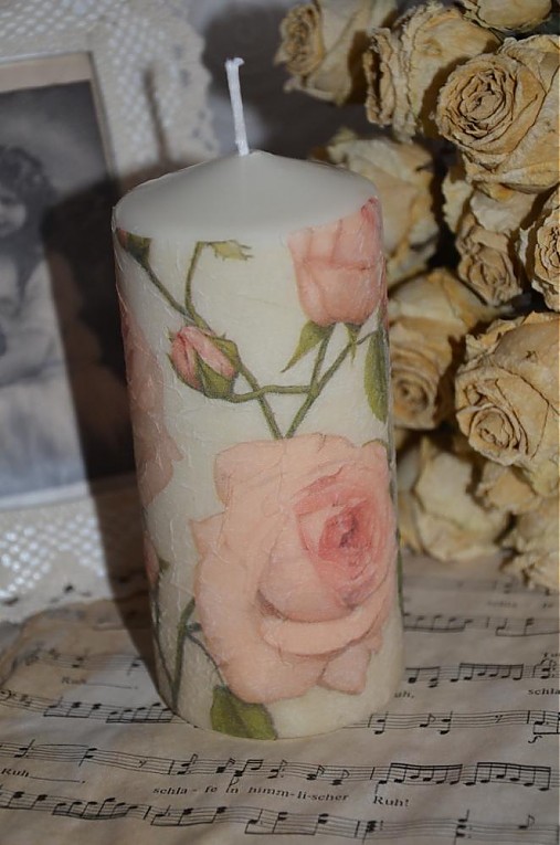 Sviečka Sagen vintage Rose / Creativite - SAShE.sk
