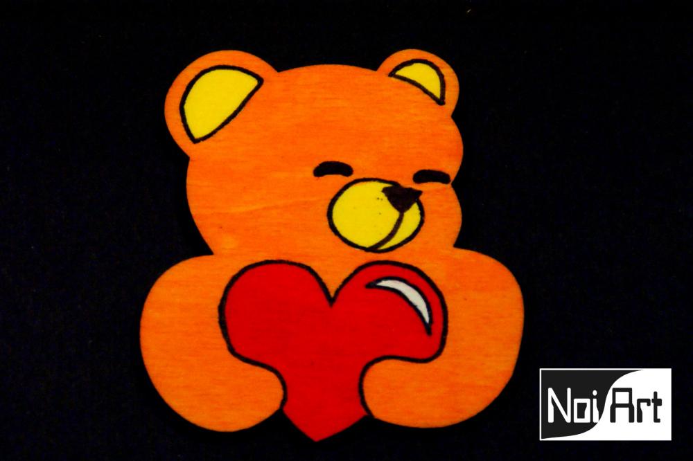 Macko so srdiečkom / NoiArt - SAShE.sk - Handmade Magnetky