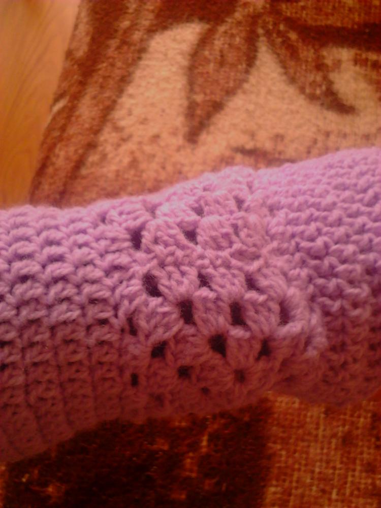 Hackovane navleky lila patchwork / plisevicka - SAShE.sk