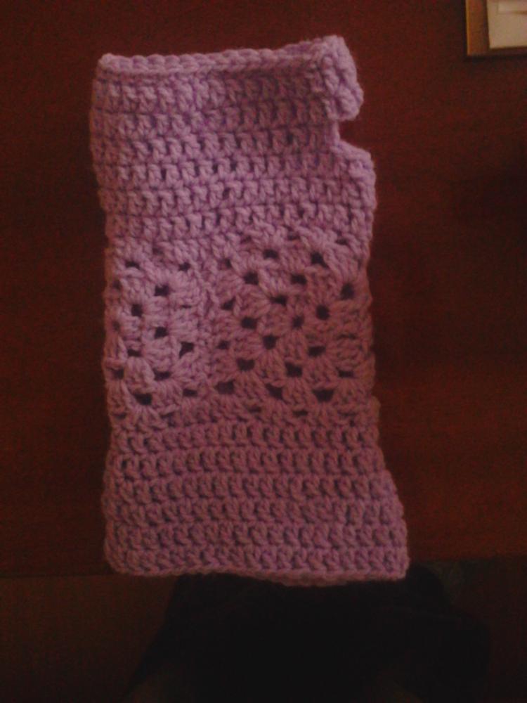 Hackovane navleky lila patchwork / plisevicka - SAShE.sk