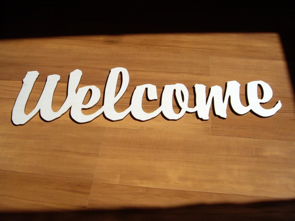 Drevený nápis Welcome / dekor-drevo - SAShE.sk