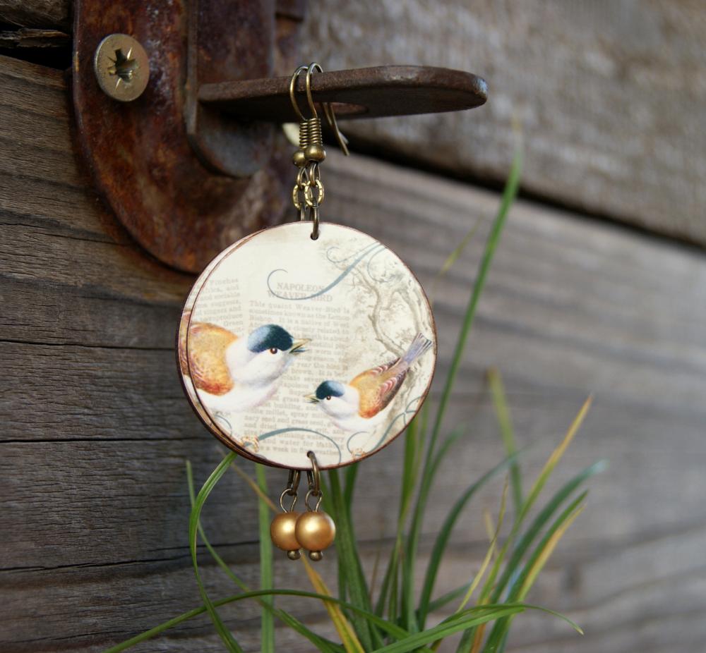 Napoleon Weaver Bird / SkaraZu - SAShE.sk - Handmade Náušnice
